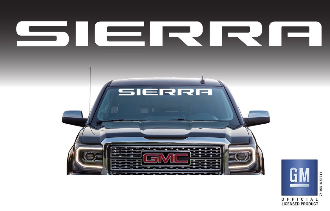 2014-2024 GMC SIERRA White Windshield Decal 36" X 3.75" GM Official ...
