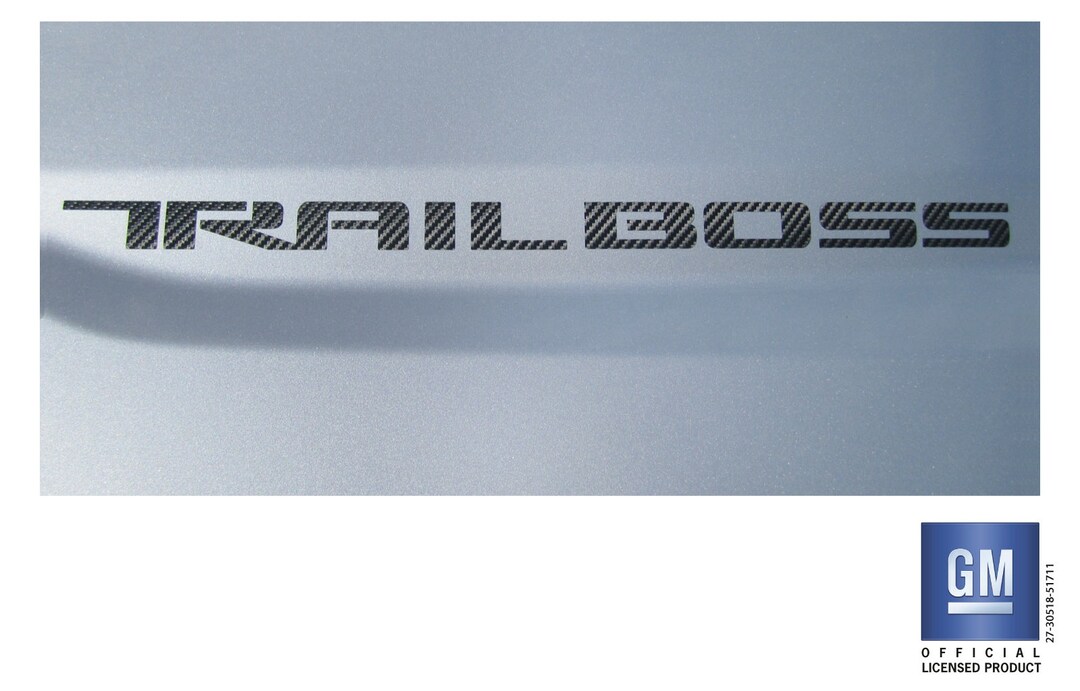 2019-2026 Chevy Silverado 1500 Carbon Fiber Trail Boss Hood Lettering ...