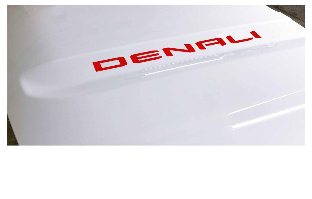 2019-2026 GMC Sierra Denali Red Hood Lettering Decals Set of 2 - Etsy