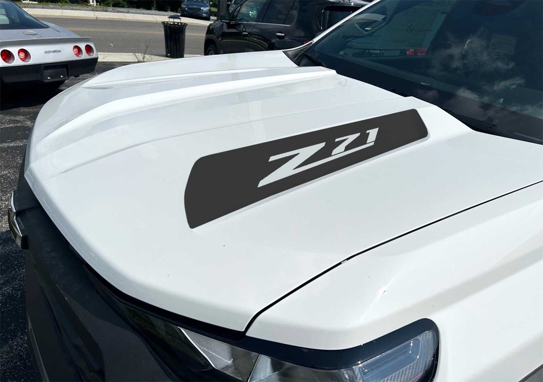 2023 2024 Chevy Colorado Z71 Matte Black Hood Contour Decals Set of 2 ...