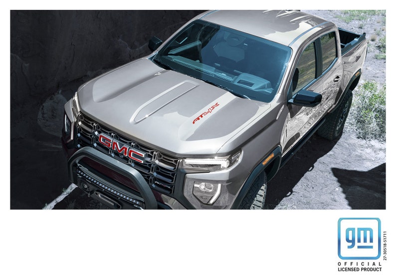 2023-2026 GMC Canyon AT4X Red Hood Decals Set 0f 2 GM Official Licensed ...