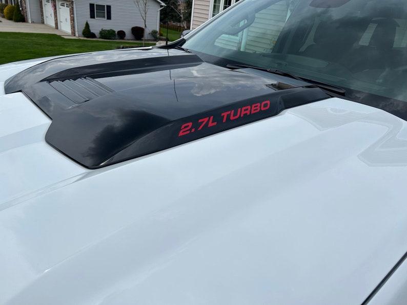 2022 2023 2024 Chevy Silverado Red 2.7L Turbo Hood Scoop Lettering ...