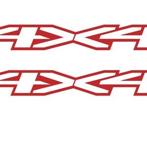 2019 2020 2021 2022 2023 Chevy Silverado Red 4X4 Bed Side Decal ...