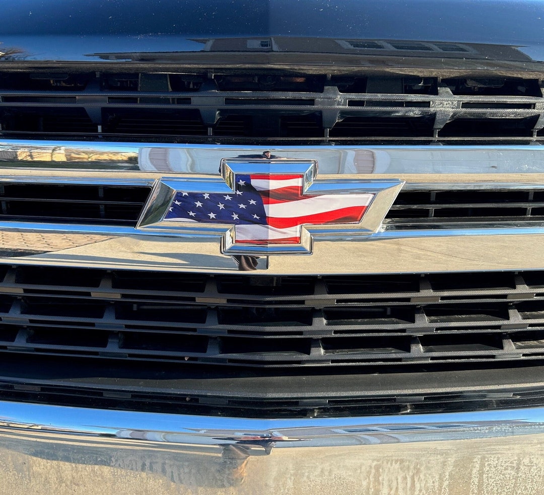 2019 20 21 22 23 24 Chevy Silverado 1500 American Flag Grille Tailgate ...