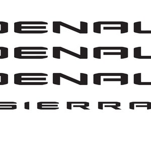 2019 2020 2021 2022 GMC Sierra DENALI Emblem Overlay Decal Letters ...