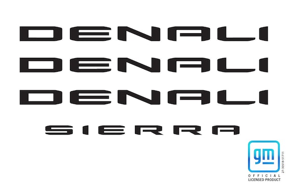 2019 2020 2021 2022 GMC Sierra DENALI Emblem Overlay Decal - Etsy