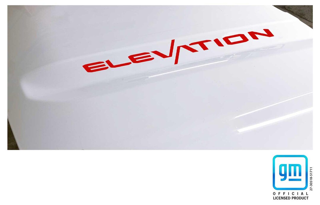 GMC Sierra Elevation Red Hood Lettering Decals Set of 2 - Etsy