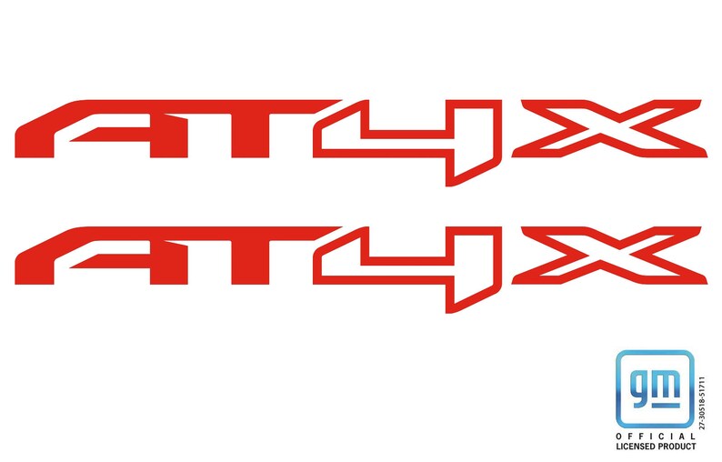 2023-2026 GMC Canyon AT4X Red Hood Decals Set 0f 2 GM Official Licensed ...