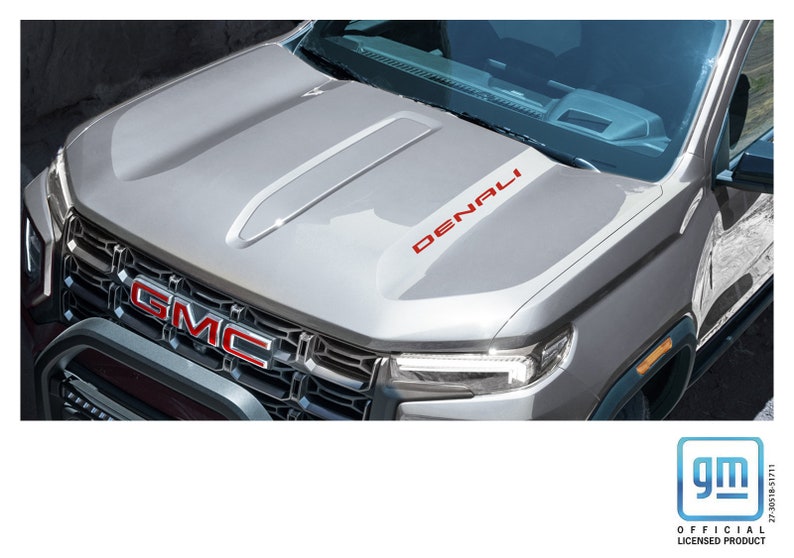 2023-2026 GMC Canyon Denali Red Hood Lettering Decals Set 0f 2 GM ...