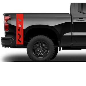 2019 2020 2021 2022 2023 2024 Chevy Silverado 1500 Red RST Bed Side ...