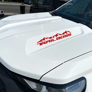 2023 2024 Chevy Colorado Red Trail Boss Mountain Lettering Hood Contour ...