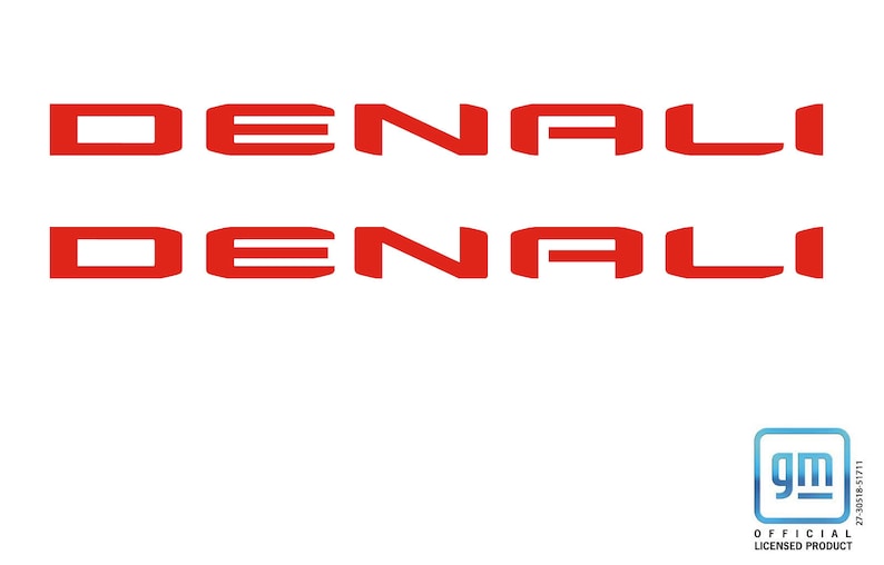 2023-2026 GMC Canyon Denali Red Hood Lettering Decals Set 0f 2 GM ...
