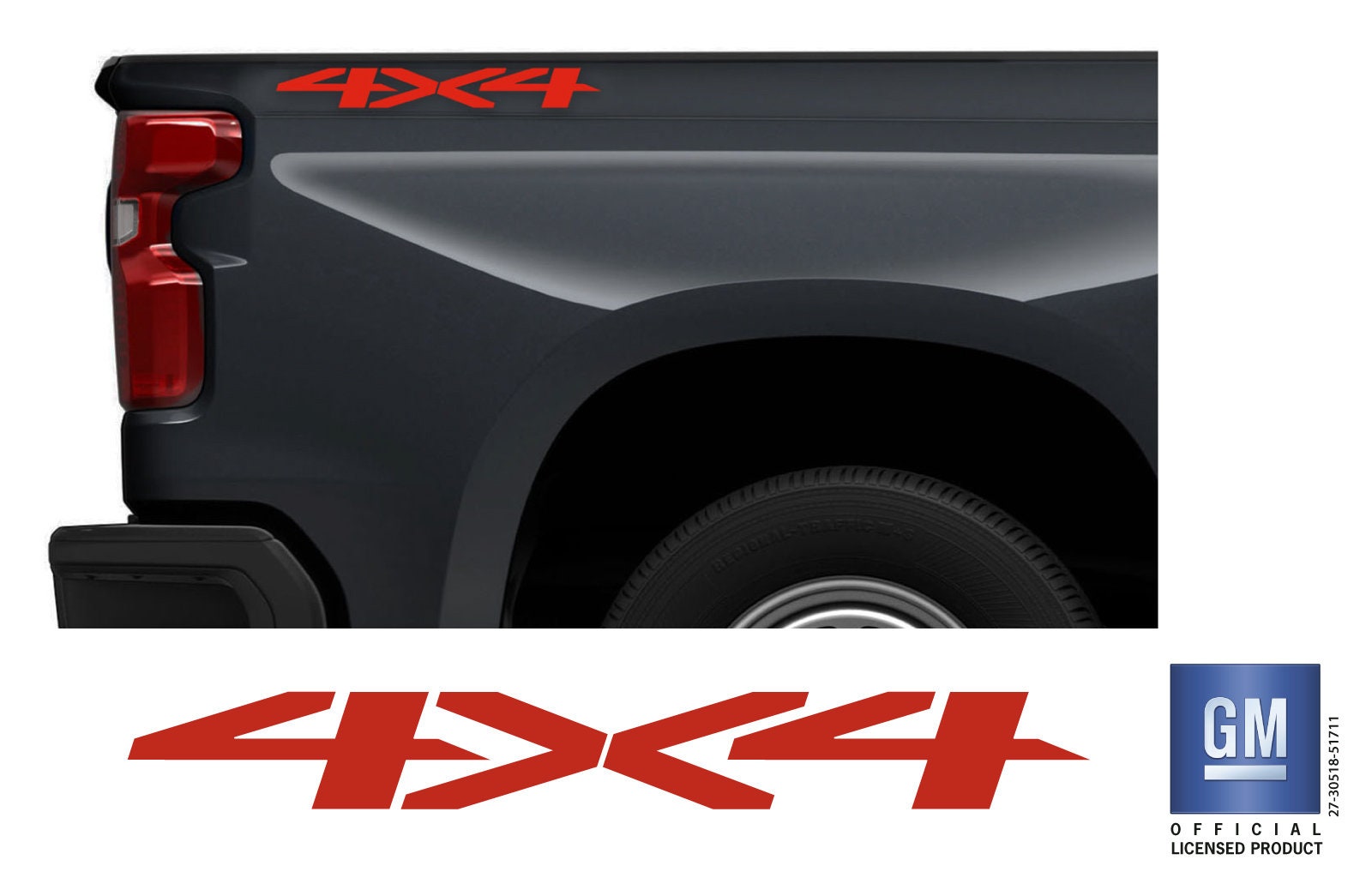 2019 2020 2021 2022 2023 2024 Chevy Silverado 1500 Red 4X4 Bed Side Decal Stickers Z71 RST Lt LTZ Set of 2 GM Official Licensed Product Etsy
