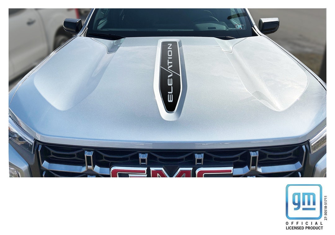 2023-2026 GMC Canyon Elevation Matte Black Center Hood Contour Decal GM ...