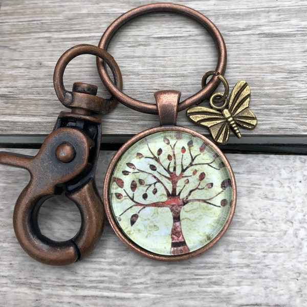 Tree Keychain - Etsy