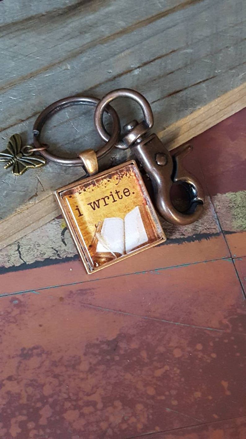 I Write Key Chain Key Chain Writer Writer Gift Antique - Etsy