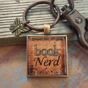 Book Nerd Key Chain, Reader Key Chain, Key Chain Reader, Butterfly ...