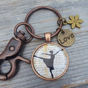 Dancer Keychain, Dancer Gift, Dance Gift, Vintage Keychain, Gift for ...