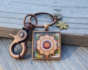 Mandala Key Chain | Etsy