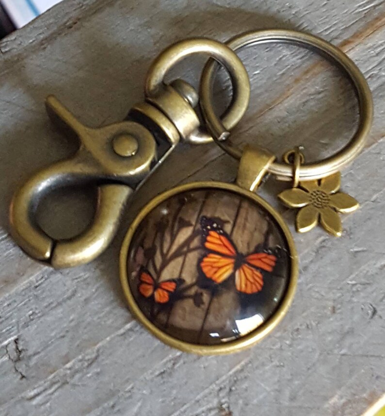 Butterfly Key Chain Monarch Butterfly Butterfly Lover - Etsy