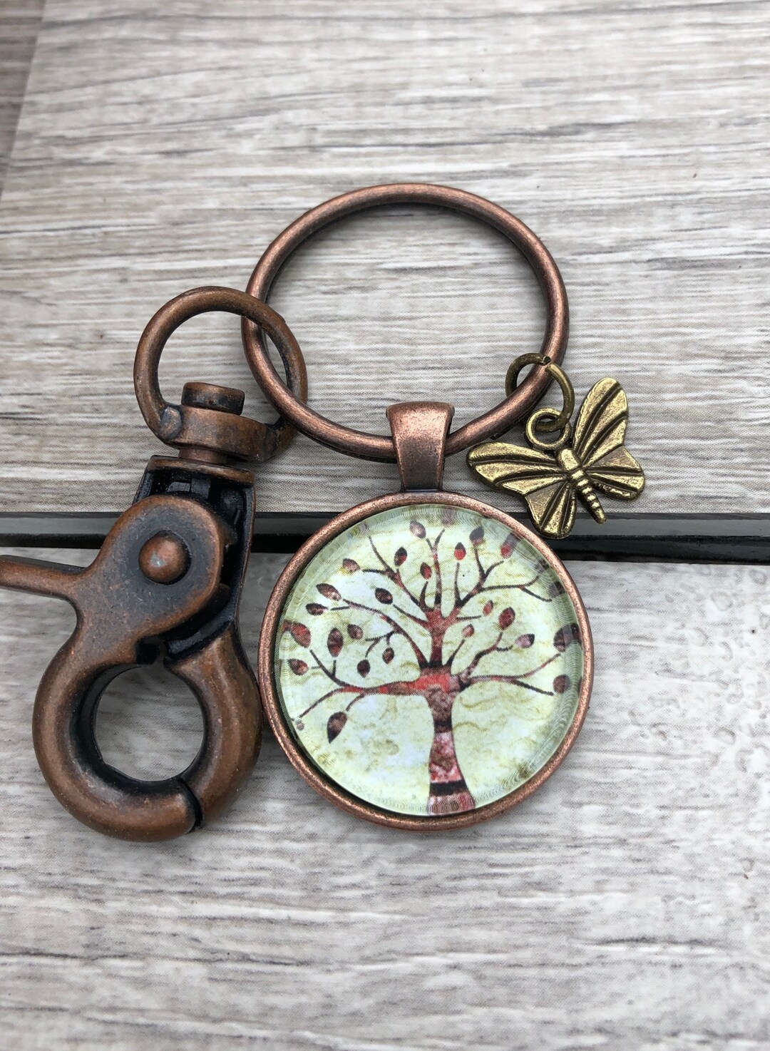 Vintage Look Tree of Life Key Chain, Tree of Life, Vintage Keychain ...