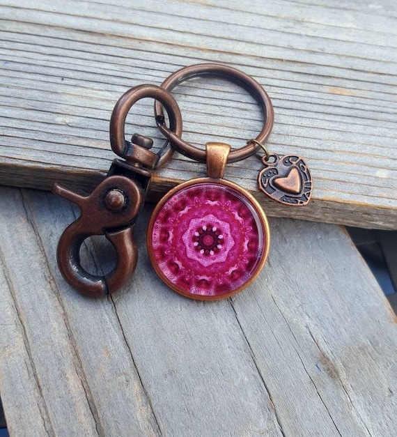 Mandala Key Chain Vintage Look KeyChain Spiritual Key Chain | Etsy