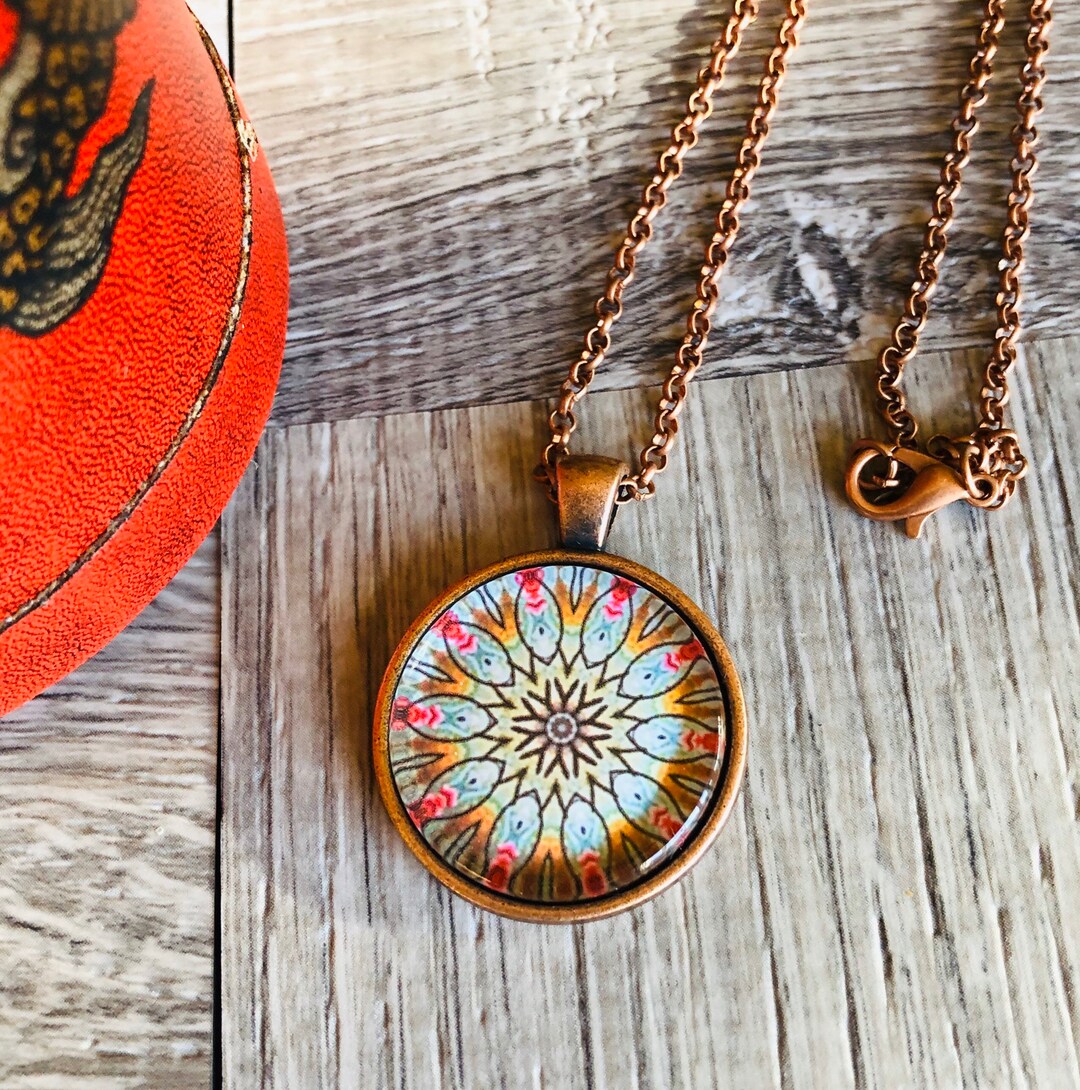 Vintage Look Spring Pendant Necklace, Vintage Necklace, Necklace for ...