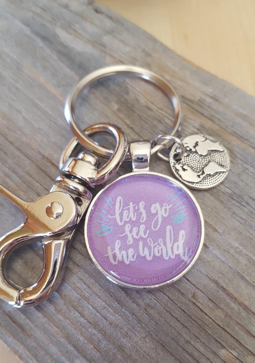 See the World Key Chain, Travel Bag Tags, World Travel Key Chain, Globe ...