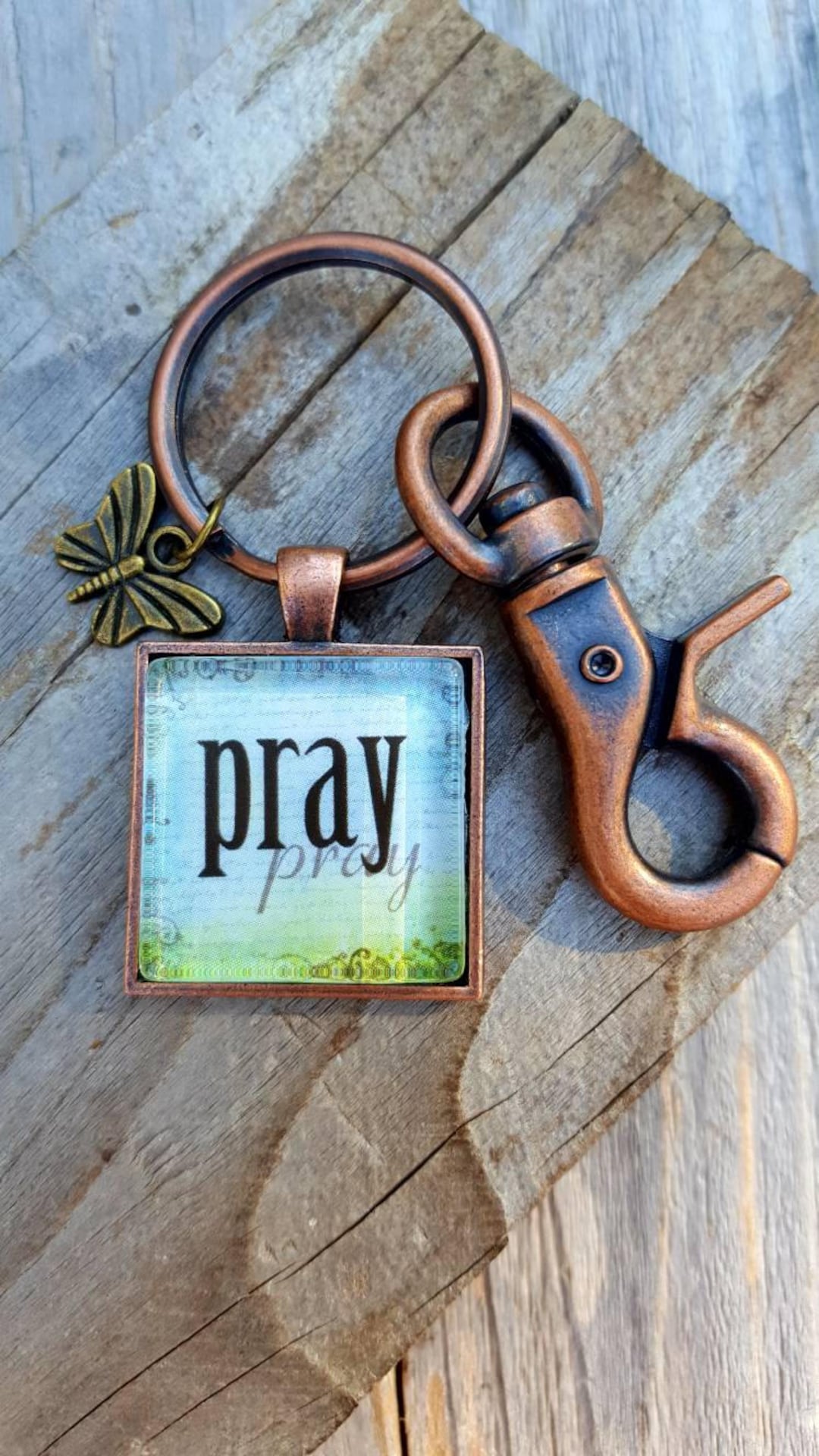 Pray Key Chain, Inspirational Gift, Religious Item, Spiritual Gift ...