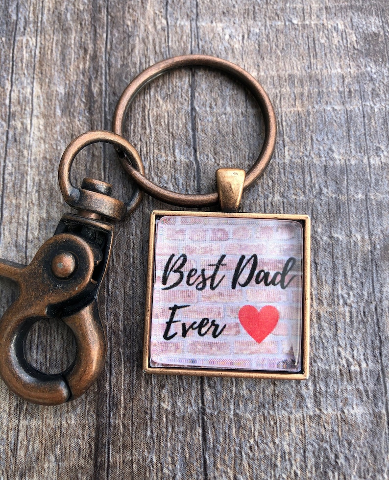 Best Dad Ever Key Chain Dad Gift Keychain for Father Father - Etsy