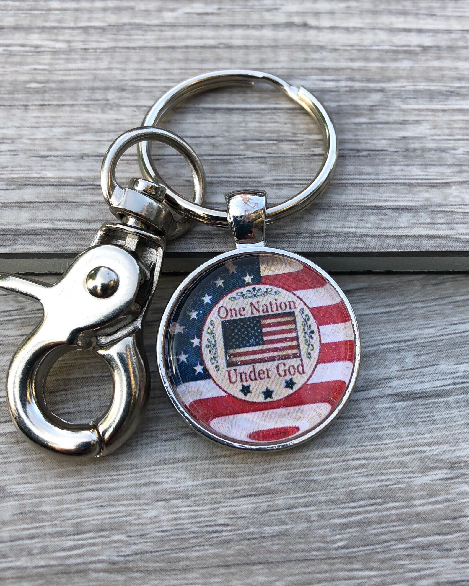 American Flag Key Chain United We Stand July 4 Keychain Key | Etsy