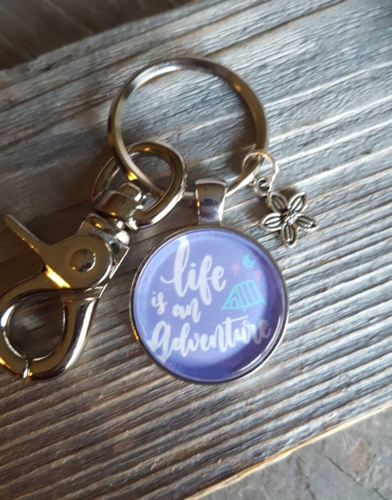 Life is an Adventure Key Chain Travel Bagtags Purple Key - Etsy