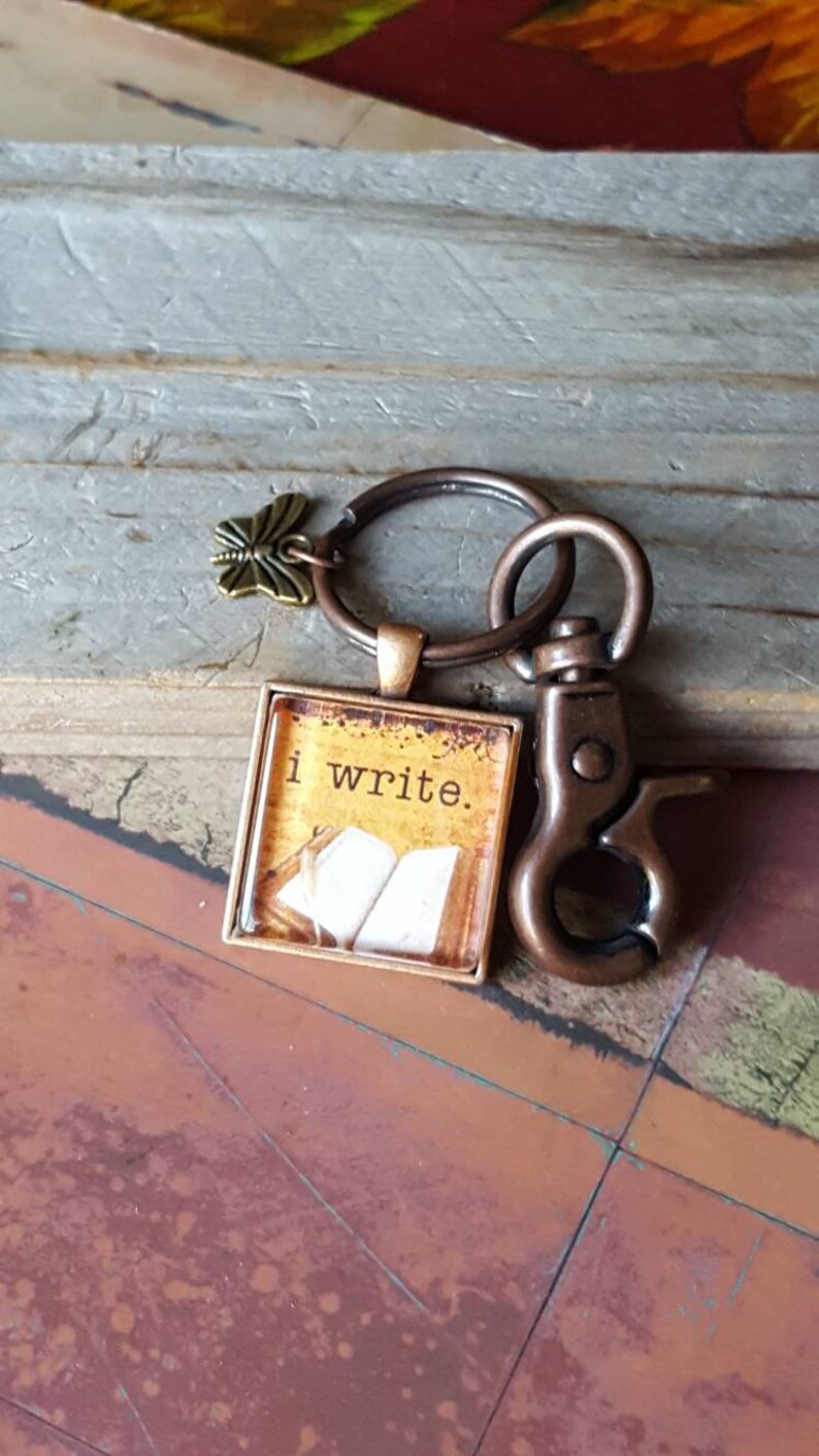 I Write Key Chain Key Chain Writer Writer Gift Antique - Etsy
