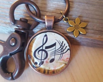 Music Key Chain - Etsy