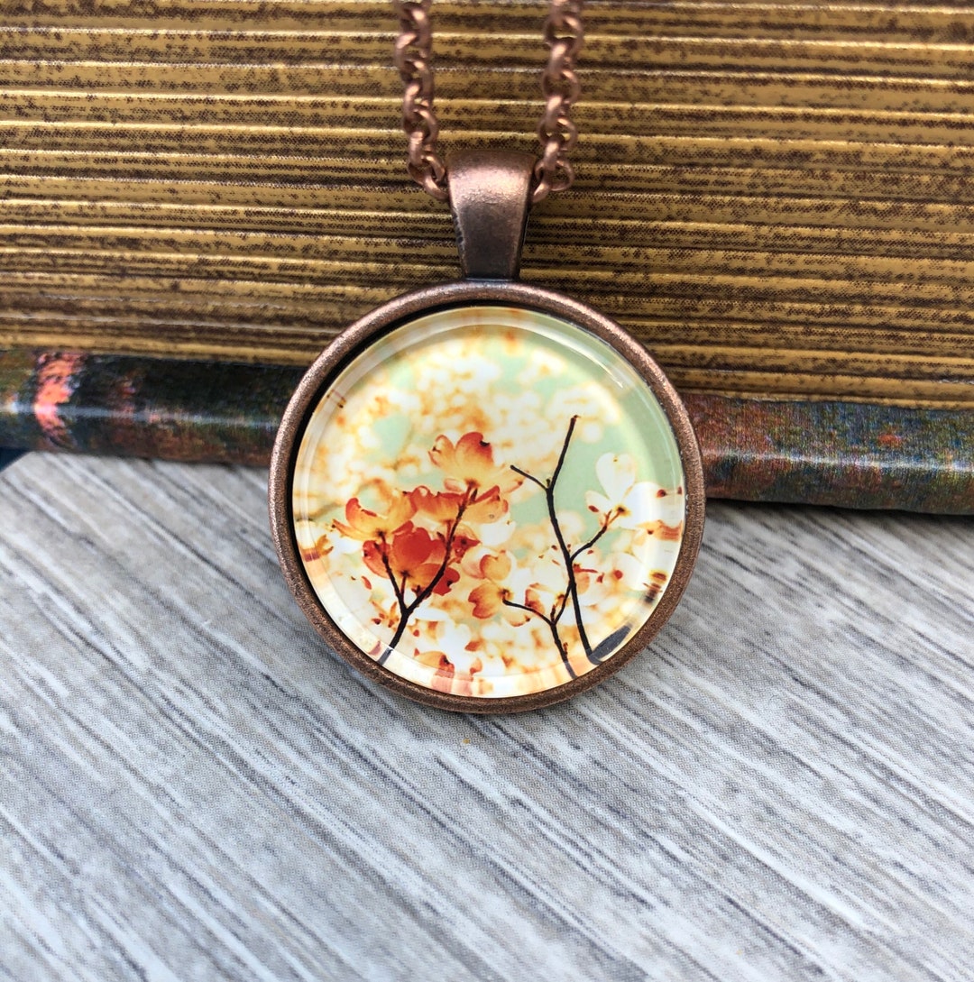 Vintage Look Spring Flowers Pendant Necklace, Vintage Necklace ...