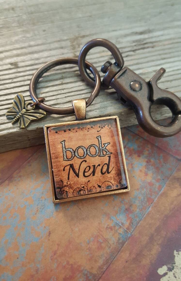 Book Nerd Key Chain Reader Key Chain Key Chain Reader - Etsy