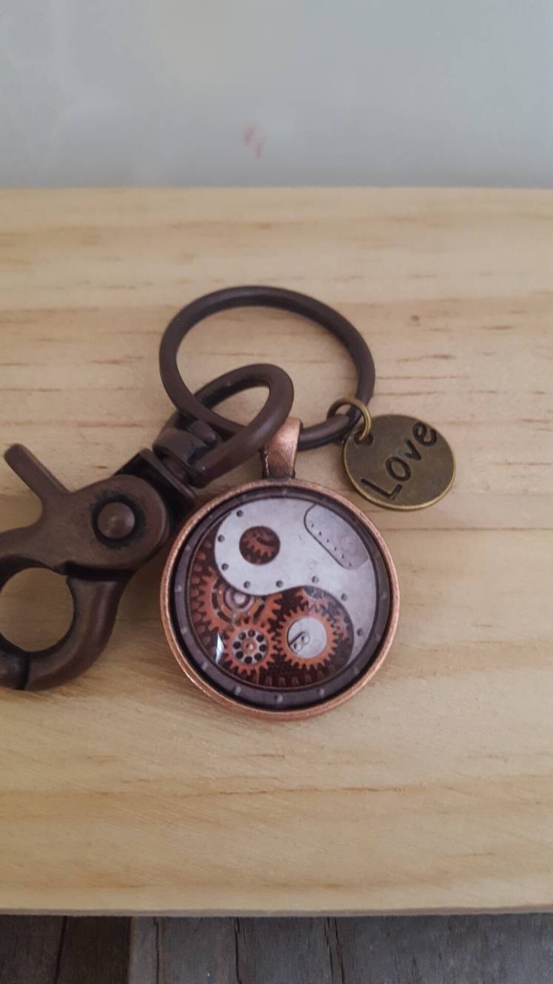 Steam Punk Yin Yang Key Chain, Key Chain Yin Yang, Yin Yang Jewelry ...