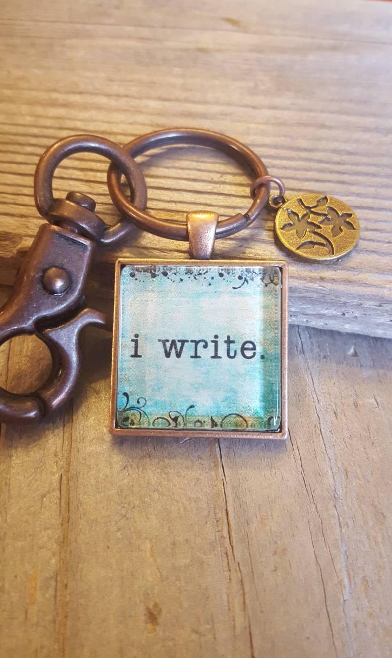 I Write Key Chain, Key Chain Writer, Writer Key Chain, Aspiring Writer ...