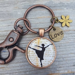 Dancer Keychain, Dancer Gift, Dance Gift, Vintage Keychain, Gift for ...