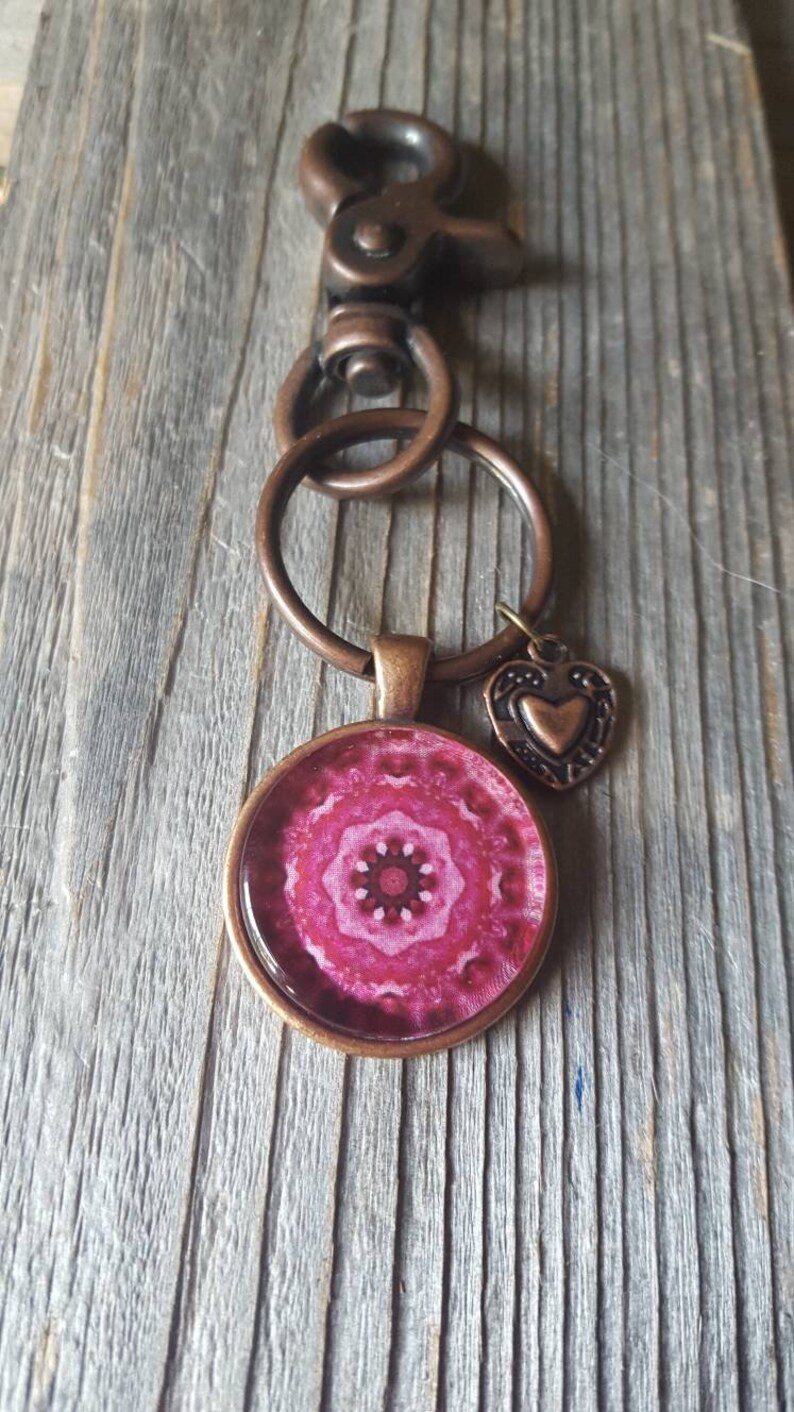 Mandala Key Chain Vintage Look Keychain Spiritual Key Chain - Etsy