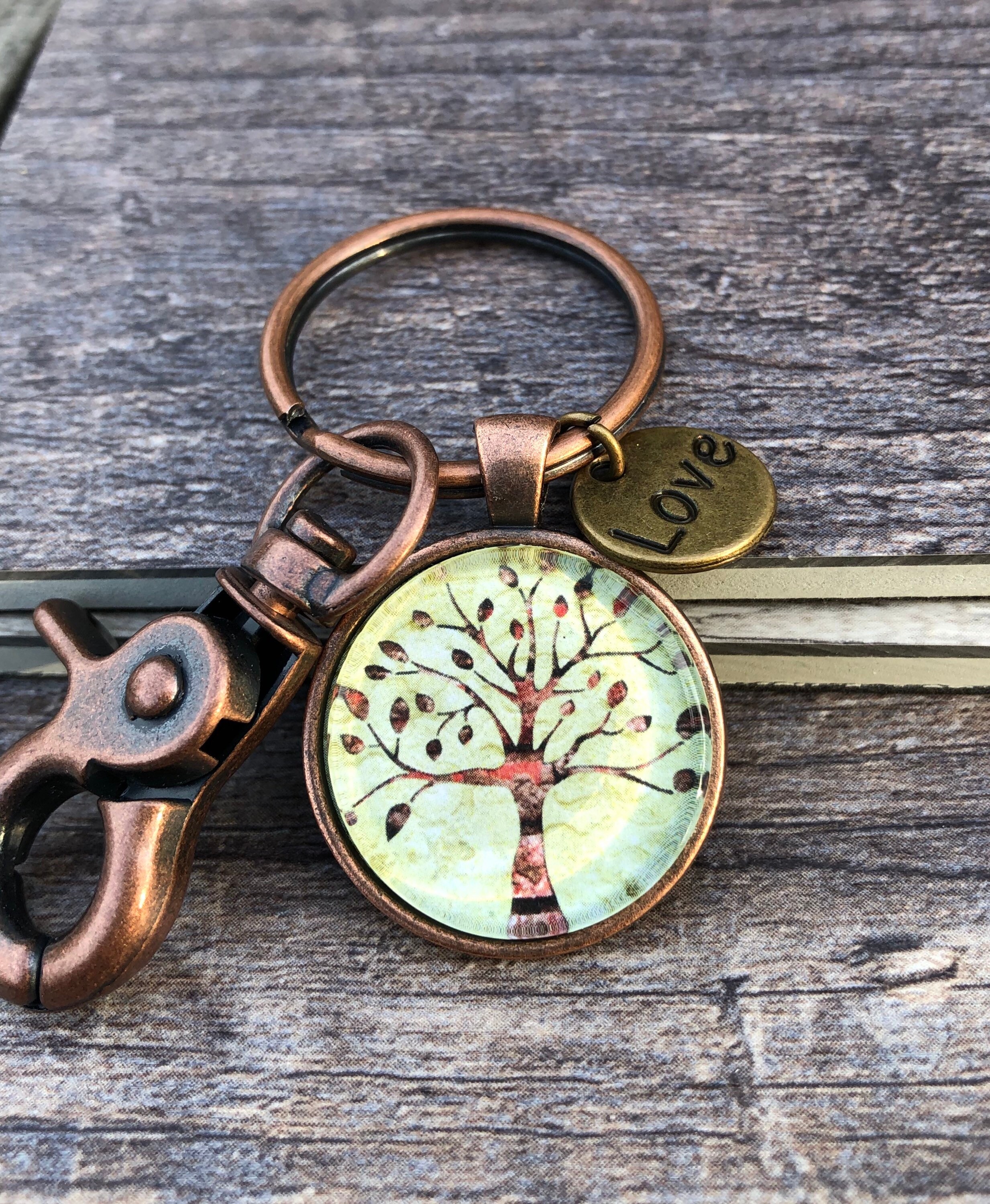 Vintage Look Tree of Life Key Chain, Tree of Life, Vintage Keychain ...