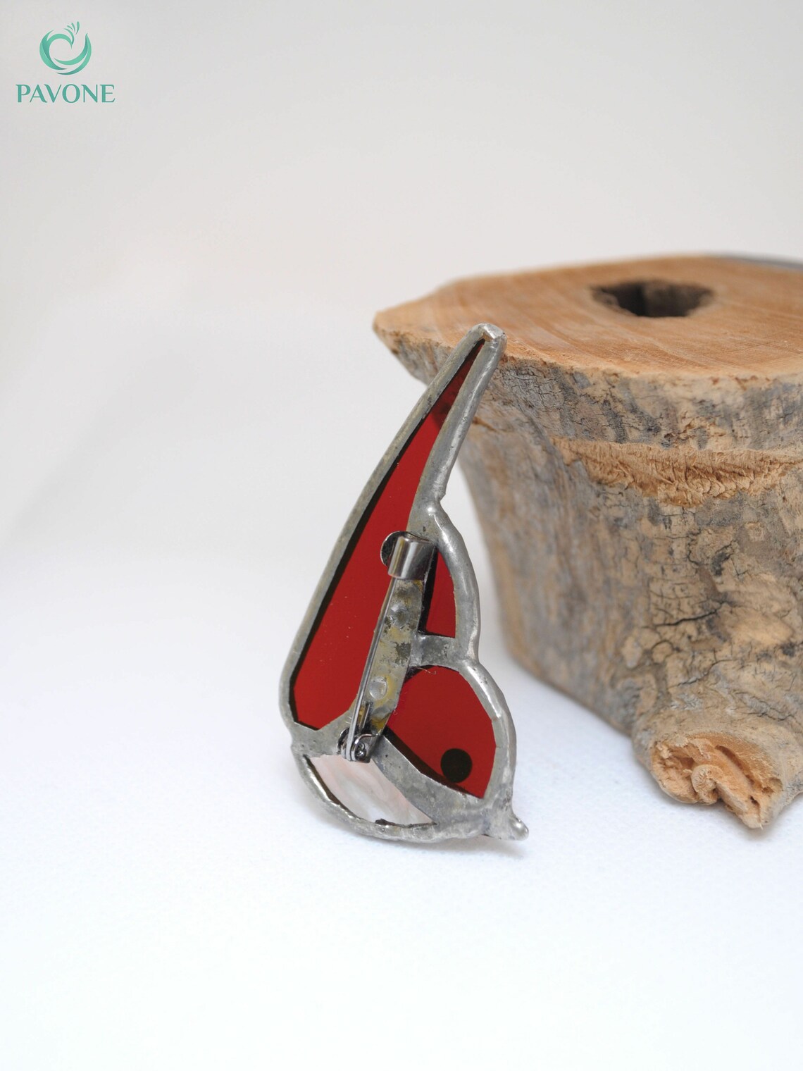 Red Bird Brooch, Tiffany Brooch, Stained Glass Jewelry, Tiffany ...