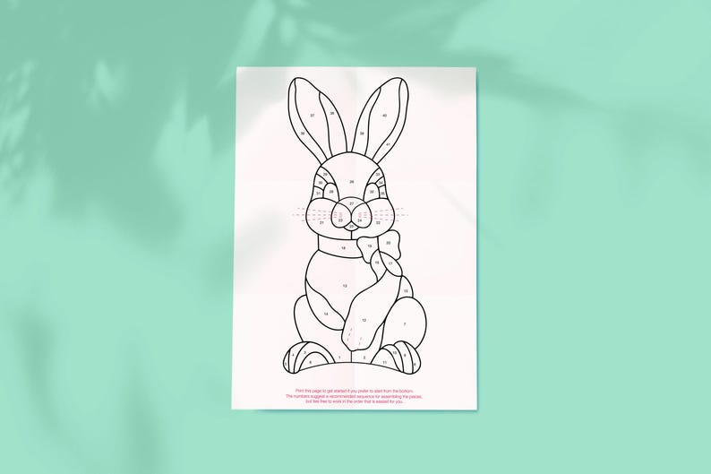 Stained Glass Pattern Rabbit Pattern Ester Bunny Suncatcher Ester ...