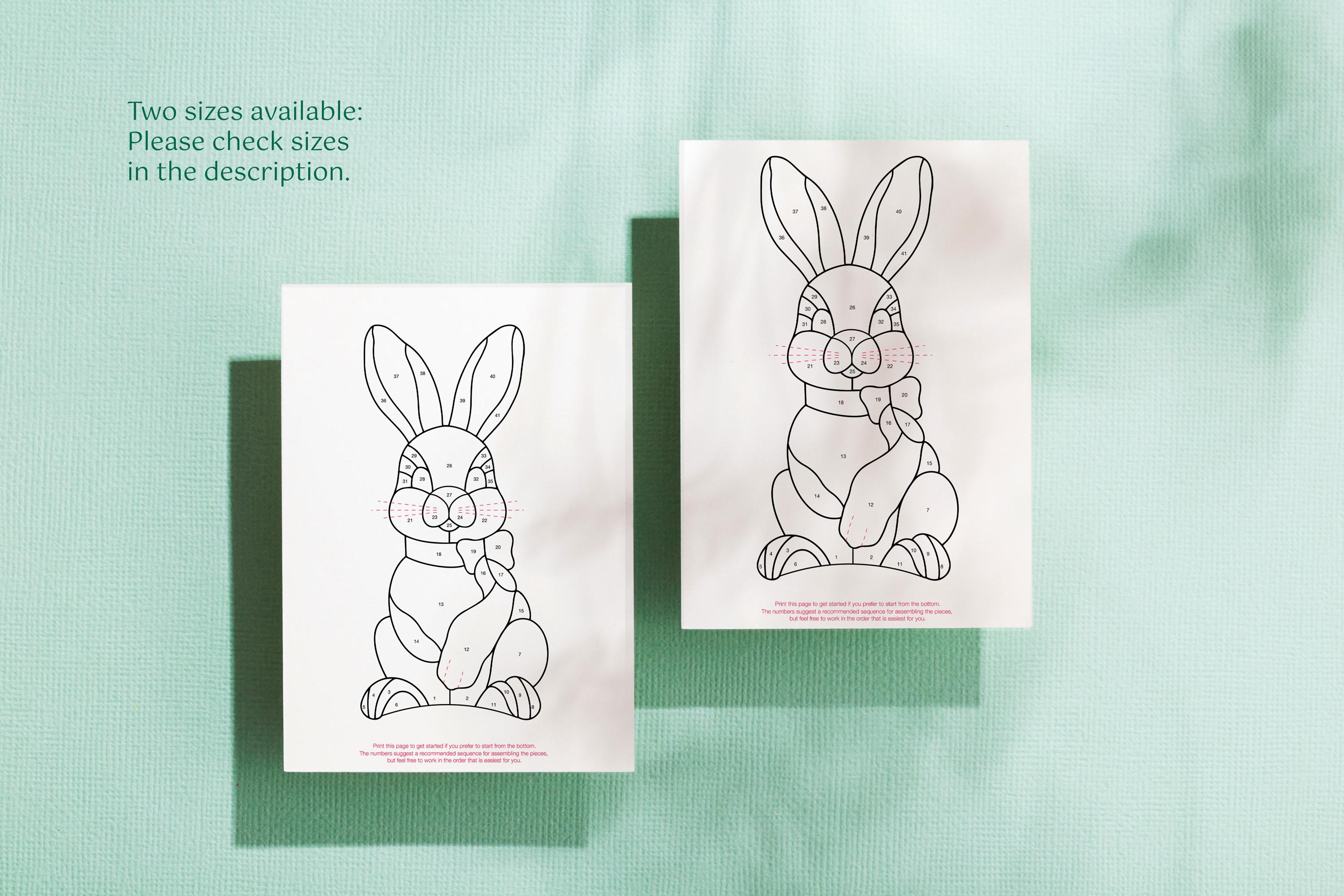 Stained Glass Pattern Rabbit Pattern Ester Bunny Suncatcher Ester ...