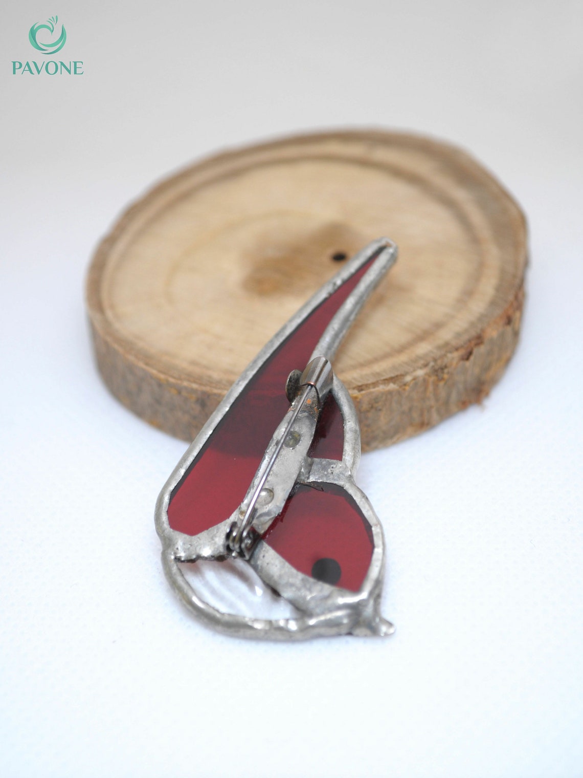 Red Bird Brooch, Tiffany Brooch, Stained Glass Jewelry, Tiffany ...