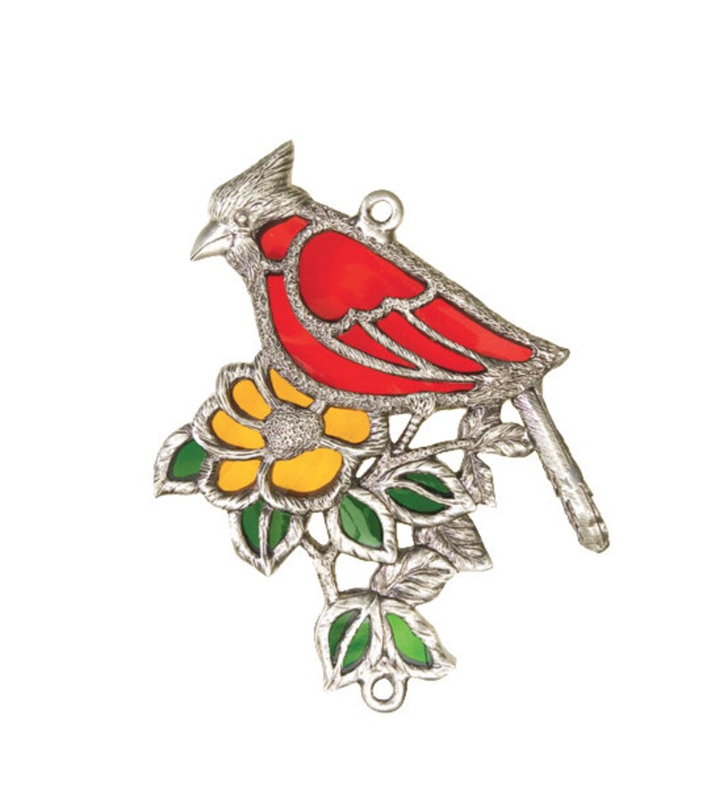 Kara's 50" Cardinal Stained Glass Wind Chime - Etsy