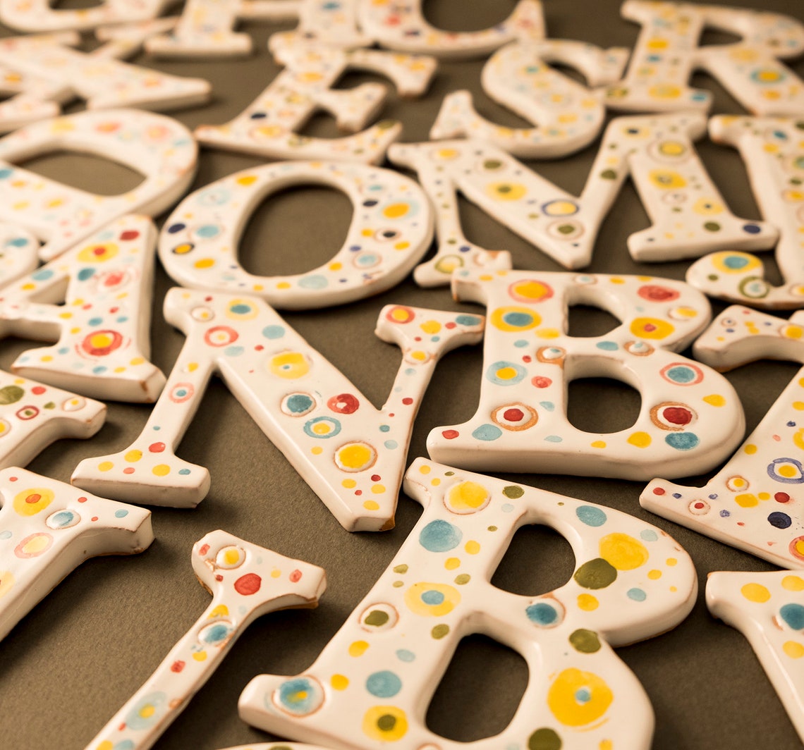 Ceramic Letters Custom Mosaic Tiles Shapes Mosaic Tiles Ceramic Craft ...