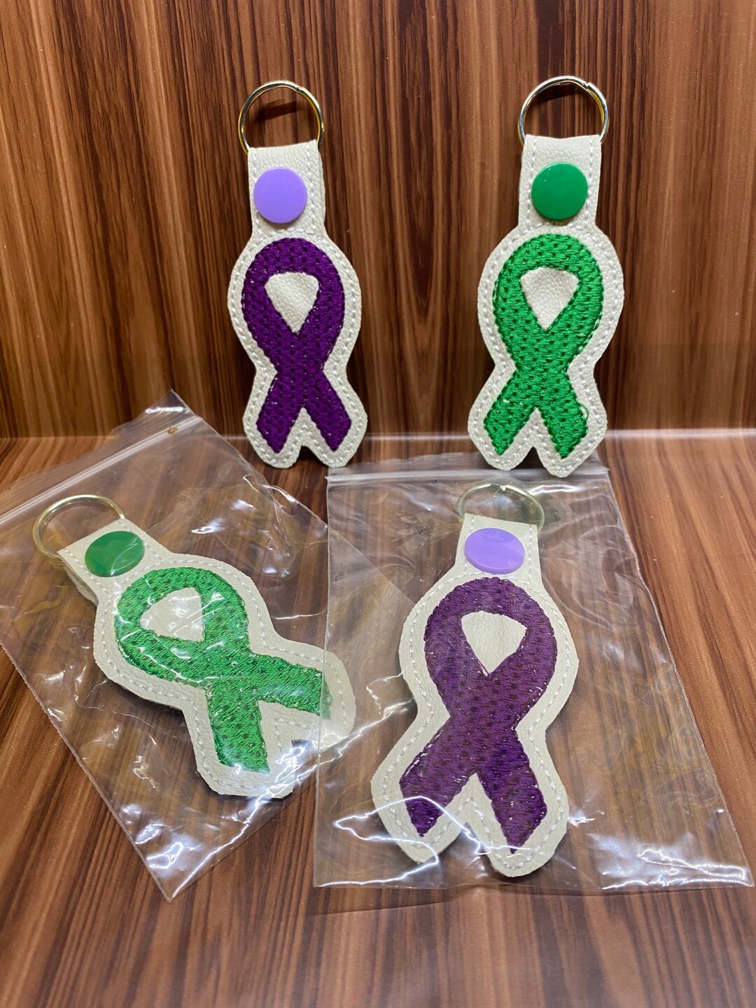 Awareness Ribbon Keychains Customize Your Color. Pack of Two Keychains ...