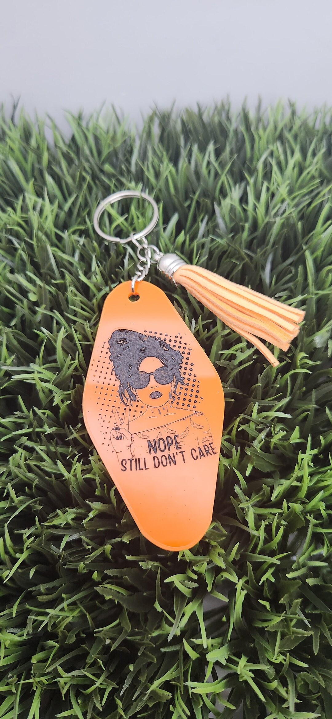 Nope Dont Care Motel Key Chain - Custom Gift Ideas - Personalized Gifts ...