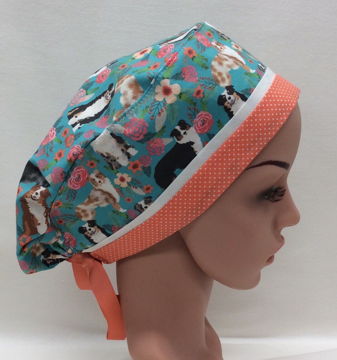 Australian Shepherd Surgical Scrub Cap, Chemo Cap, Nurse Hat, Scrub Hat ...